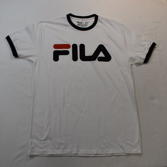 Fila | Shirts | Fila Mens White Ringer Shirt New With Tags Sizes S M L ...